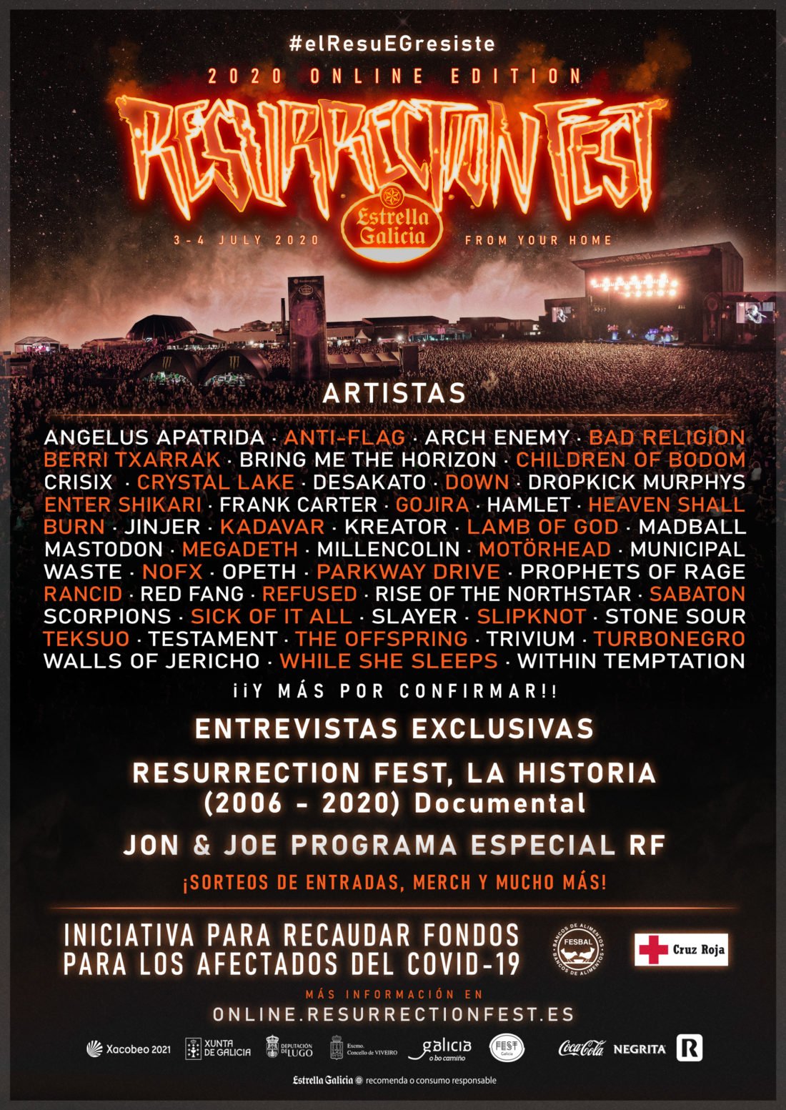 PROGRAMACIÓN DEL RESURRECTION FEST ESTRELLA GALICIA ONLINE⠀ - Rock Culture