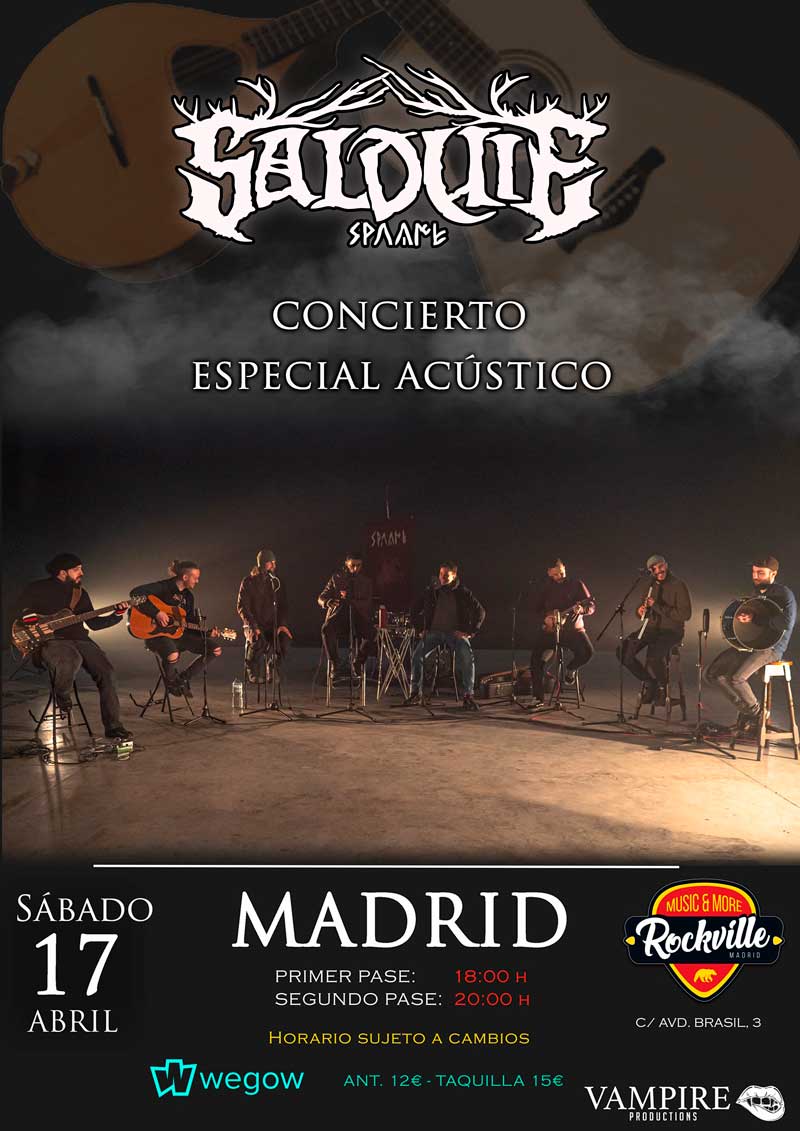 Salduie anuncia doble concierto acústico en Madrid - Rock Culture